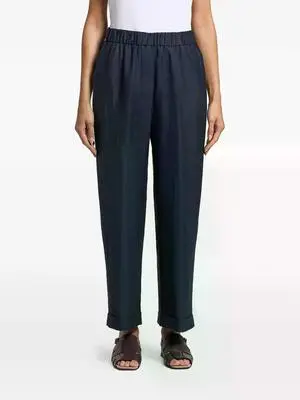 Peserico Elasticated Waist Trousers With Turn-up Hems