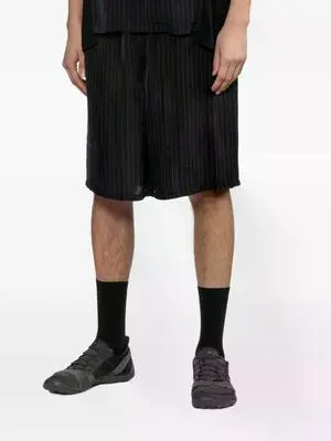 Undercover Pinstriped Logo Shorts