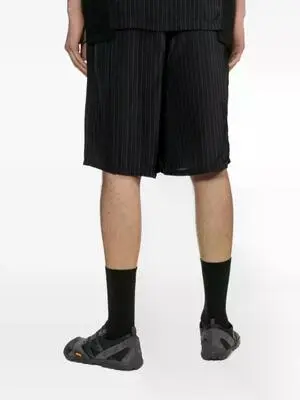 Undercover Pinstriped Logo Shorts