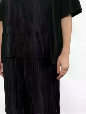 Undercover Pinstriped Logo Shorts