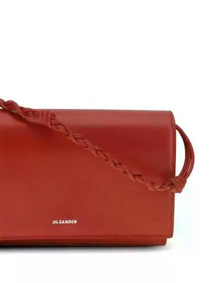 JIL SANDER Braided-strap Leather Wallet - Red