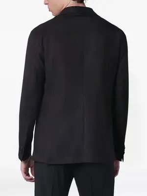 Tagliatore Single-breasted Wool Blazer - Brown
