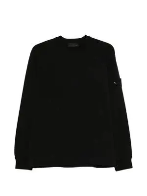 Stone Island Long-sleeved Logo-patch Sweatshirt