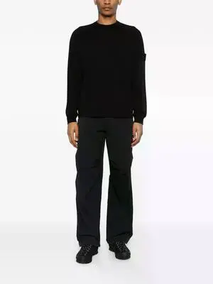 Stone Island Long-sleeved Logo-patch Sweatshirt