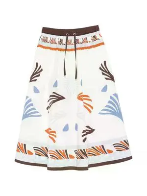 Herno Patterned A-line Midi Skirt - Neutrals