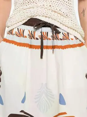 Herno Patterned A-line Midi Skirt