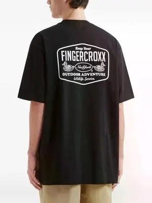 FINGERCROXX Logo-print T-shirt - Black