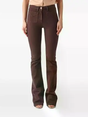 Elisabetta Franchi Bell-bottom Jeans With Golden Metal Details