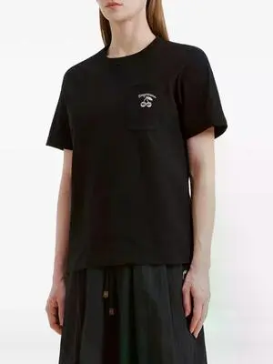 FINGERCROXX T-shirt With Chest Pocket - Black