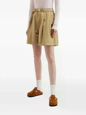 FINGERCROXX Pleated Belted Shorts - Neutrals