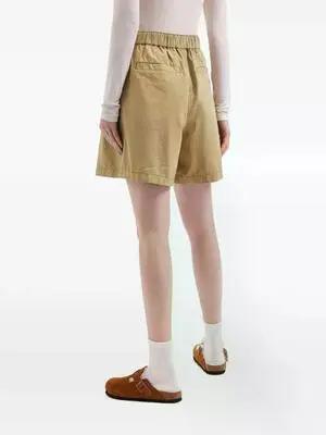 FINGERCROXX Pleated Belted Shorts - Neutrals