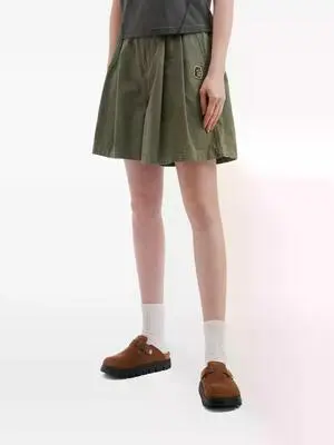 FINGERCROXX Belted Pleated Shorts - Green