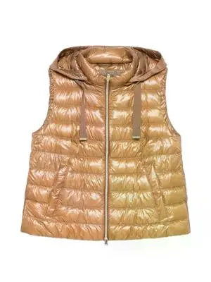 Herno Quilted Waistcoat With Drawstring Collar