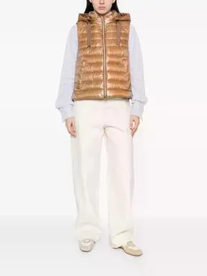 Herno Quilted Waistcoat With Drawstring Collar