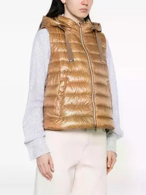 Herno Quilted Waistcoat With Drawstring Collar