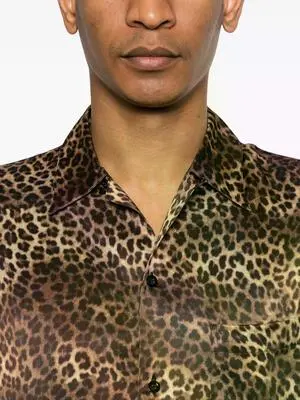 ERNEST W. BAKER Animal-print Short-sleeve Shirt