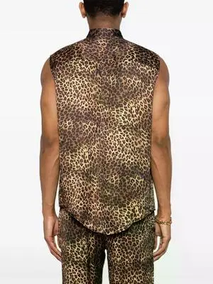 ERNEST W. BAKER Leopard-print Pocket Shirt