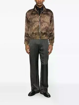 ERNEST W. BAKER Animal Print Zip-up Jacket