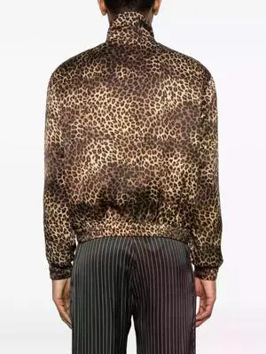 ERNEST W. BAKER Animal Print Zip-up Jacket