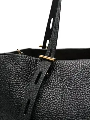 MINOBOSSI Paulina Leather Tote Bag - Black