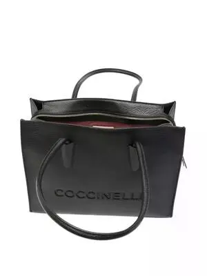 COCCINELLE Medium Myrtha26 Logo-detail Tote Bag - Black