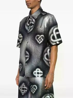 Casablanca Pearlescent Monogram Shirt - Black