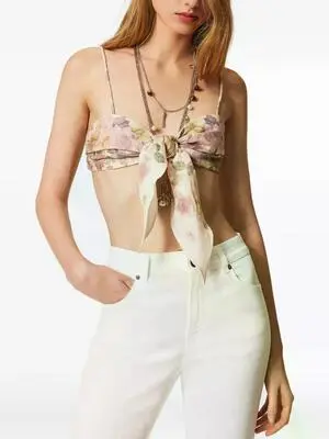 TWINSET Floral-print Bustier Top