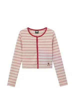 FINGERCROXX Striped Buttoned Top