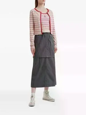 FINGERCROXX Striped Buttoned Top