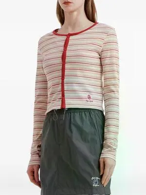 FINGERCROXX Striped Buttoned Top