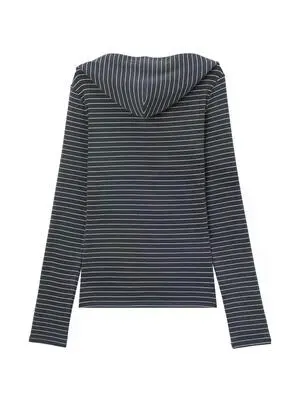 B+AB Striped Hooded Jersey - Grey