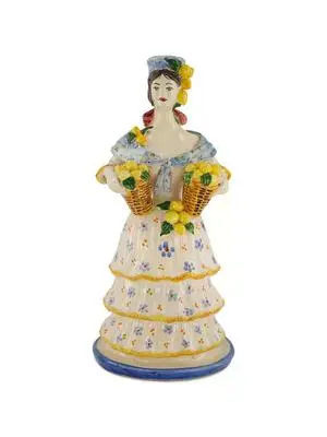 LES-OTTOMANS Lemon Candle Holder - White