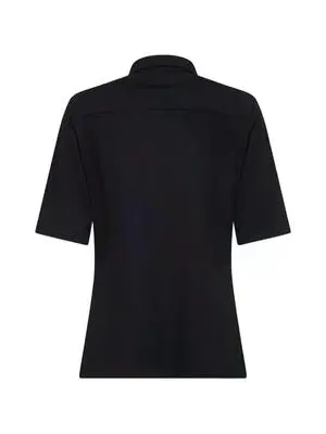 BLANCA VITA Collar Placket Short Sleeve Shirt