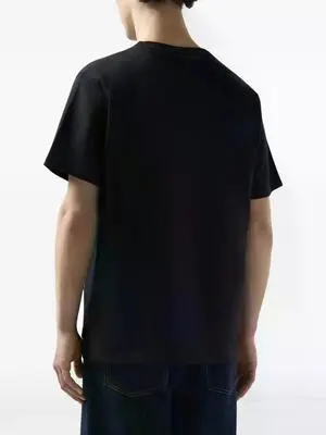 Gcds Mini Logo-detail Cotton T-shirt - Black