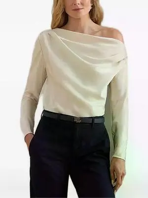 Ralph Lauren Draped Off-shoulder Blouse