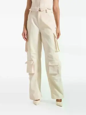 Manière De Voir Emilie Cargo-pocket High-waisted Wide-leg Trousers