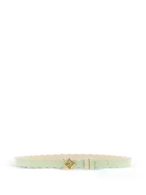 Fendi Ff Diamonds Reversible Leather Belt - Green