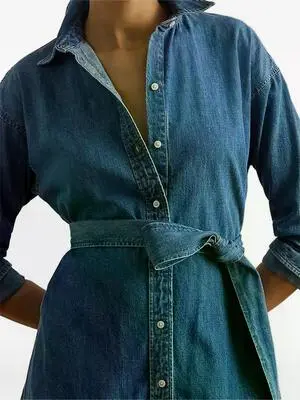 Ralph Lauren Belted Button-down Mini Dress