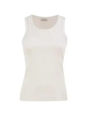 Peserico Ribbed-trim Top