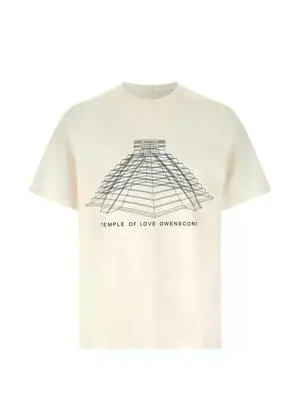 Rick Owens Brad Printed Crew Neck T-shirt - Neutrals