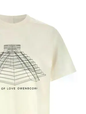 Rick Owens Brad Printed Crew Neck T-shirt - Neutrals