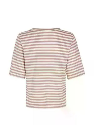 Seventy Striped Top With Floral Detail