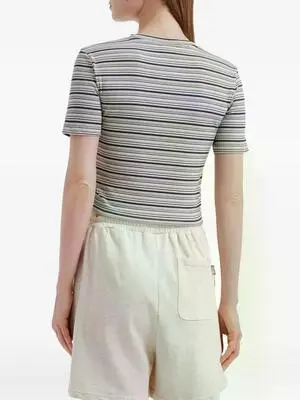 FINGERCROXX Striped Pattern T-shirt