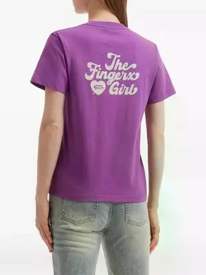 FINGERCROXX Logo-patch T-shirt - Purple
