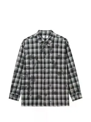 Izzue Check-pattern Shirt - Black