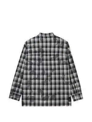 Izzue Check-pattern Shirt - Black