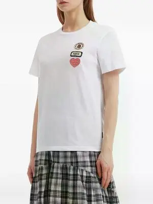 FINGERCROXX Logo-patches T-shirt - White