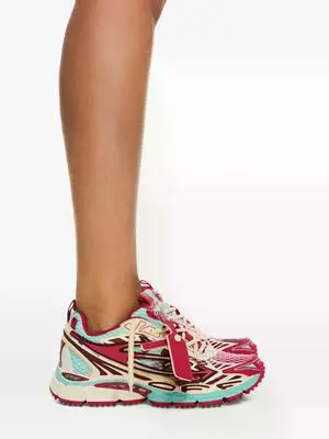 Off-White Fishnet Sneakers - Pink