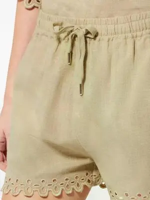 MARANT ETOILE Balyme Eyelet Shorts - Neutrals