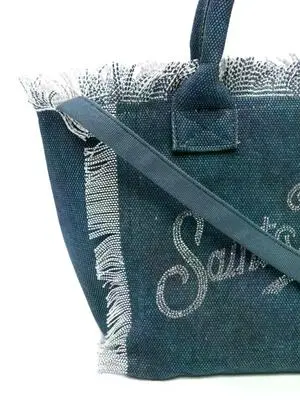 MC2 SAINT BARTH Colette Fringed Tote Bag - Blue